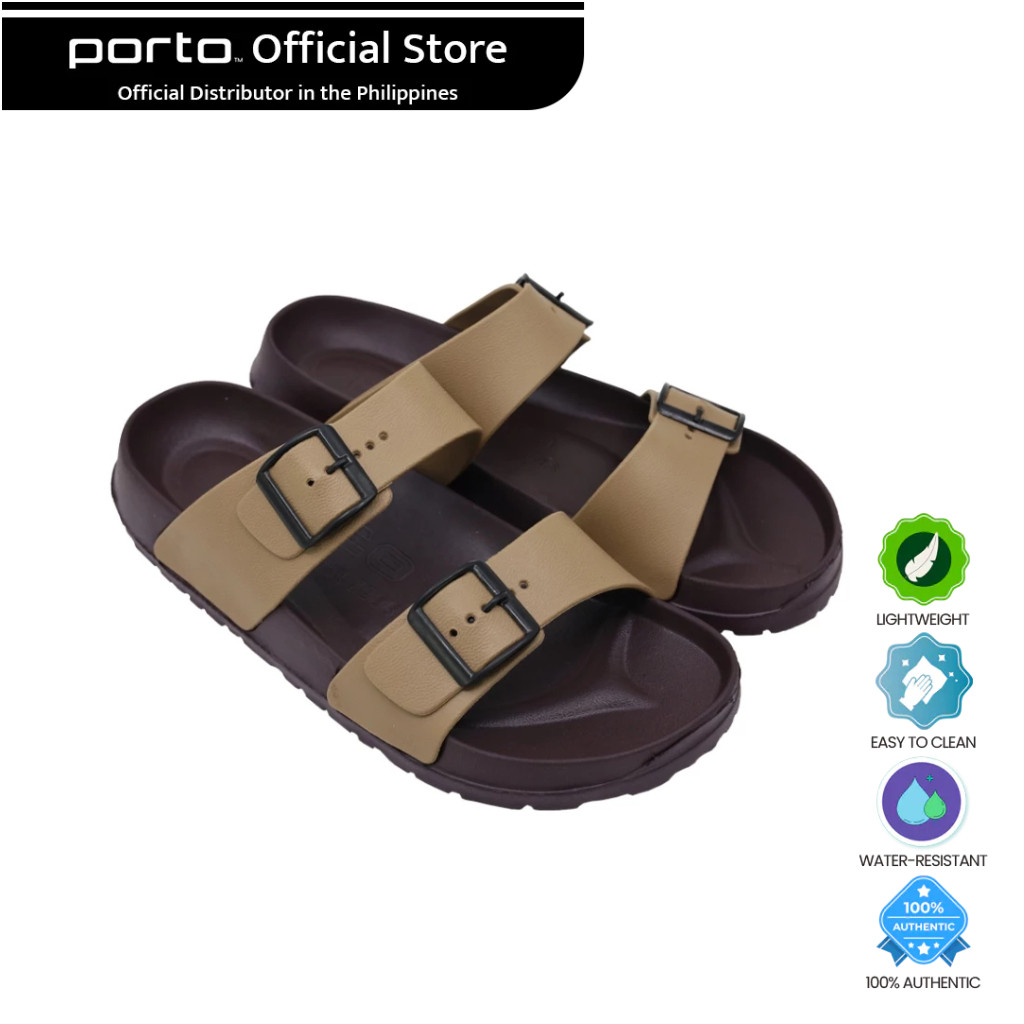Porto Abilio Brown Mens Slides | Shopee Philippines