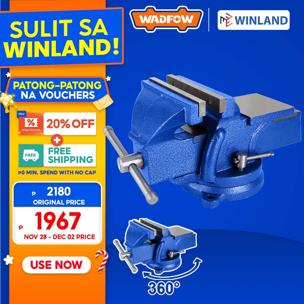 Wadfow by Winland Bench Vise Gato With Anvil Tape 5"/125mm WBV1A05 WAD ...