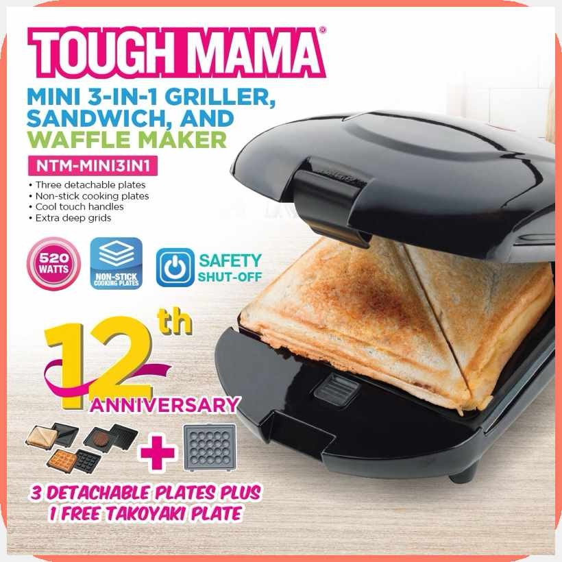 Tough{b}mJ{Mama$st^NTM-MINI3IN1/Va^Sandwich,/kF^Waffle/yF^Maker,/Bw ...