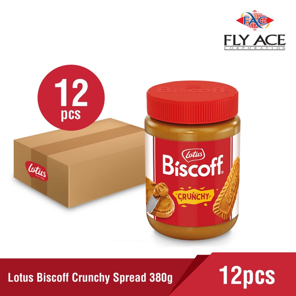 Lotus Biscoff Crunchy Spread 380g x 12 | Shopee Philippines