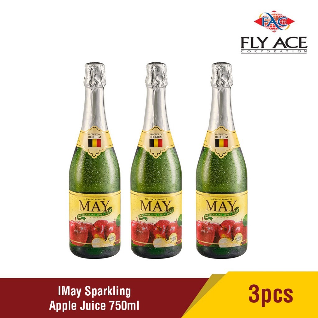May Sparkling Apple Juice 750ml x3 | Shopee Philippines