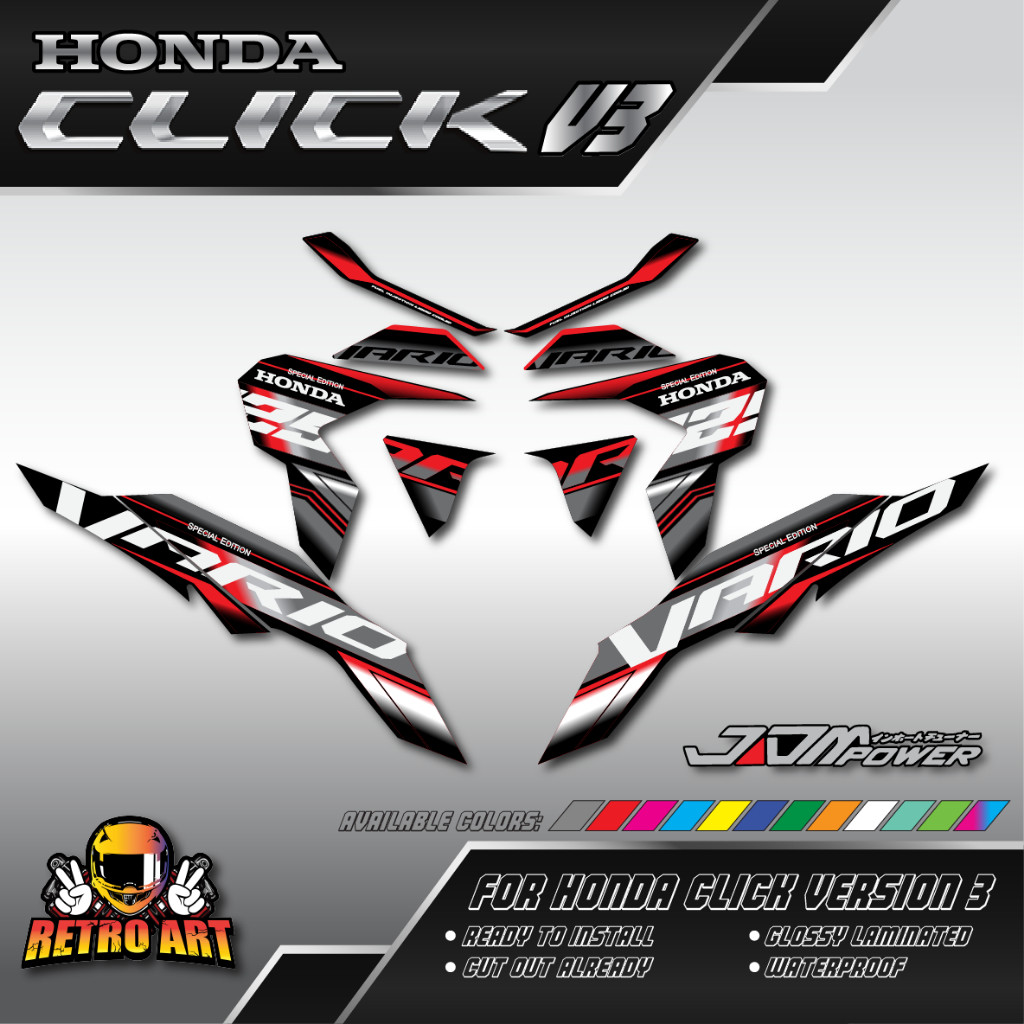 HONDA CLICK V3 MALAYSIAN DECALS CONCEPT (PILIHAN WARNA) | Shopee ...