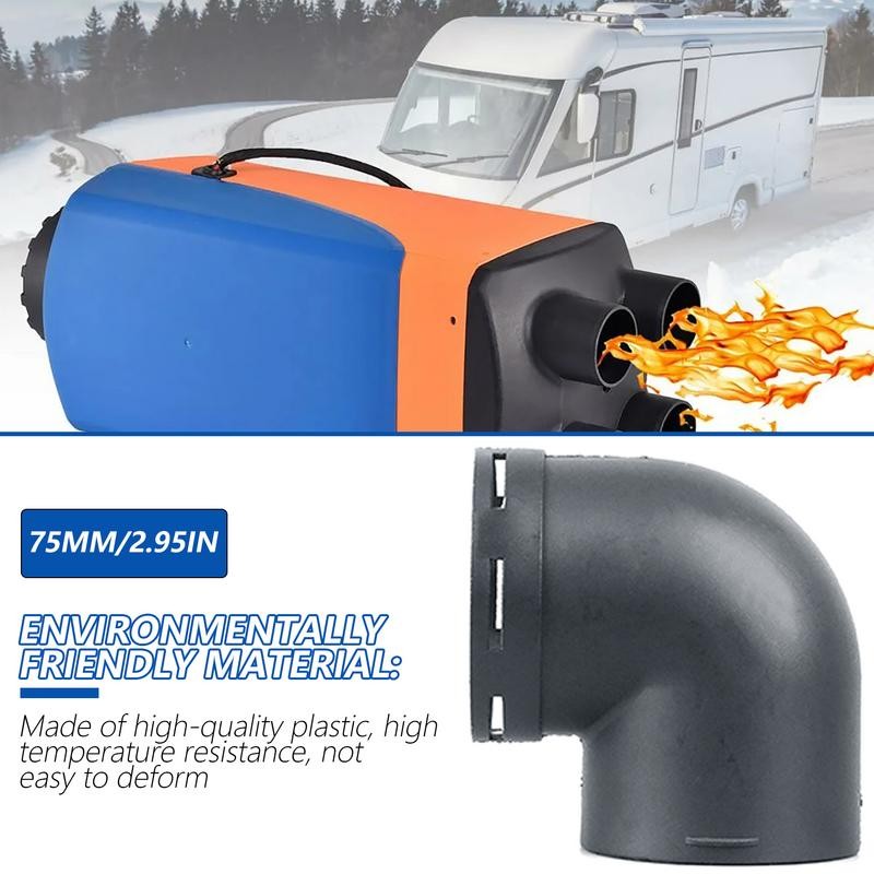 유Heater Air Duct Connector 60/75mm L-Shaped Air Pipe Elbow Outlet ...