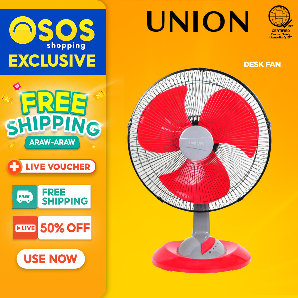 UNION 16inches Desk Fan / Electric Fan UGM-DF1618 •OSOS• | Shopee ...
