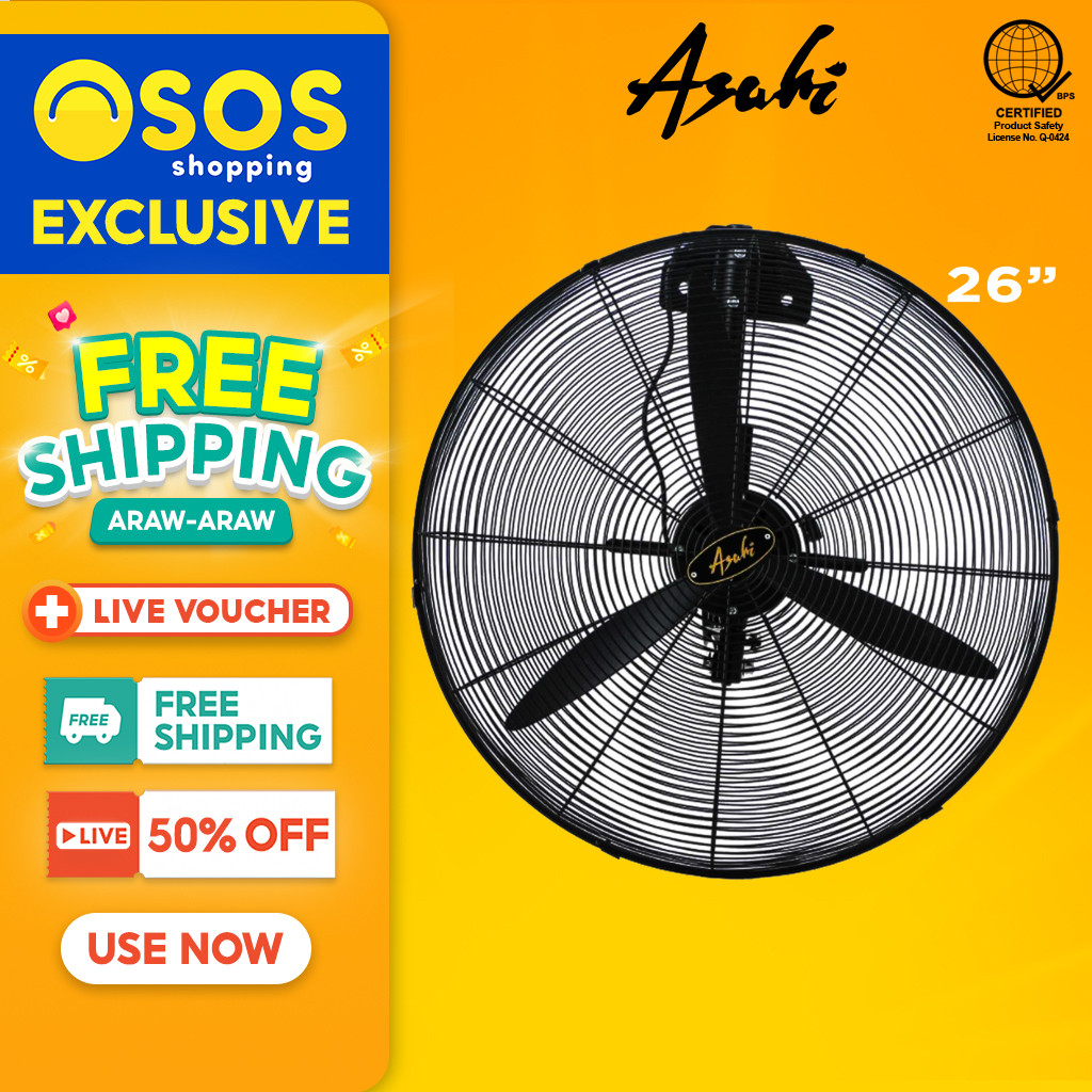 Asahi Original 26inch Industrial Wall Fan Electric Fan WF-2601 •OSOS ...