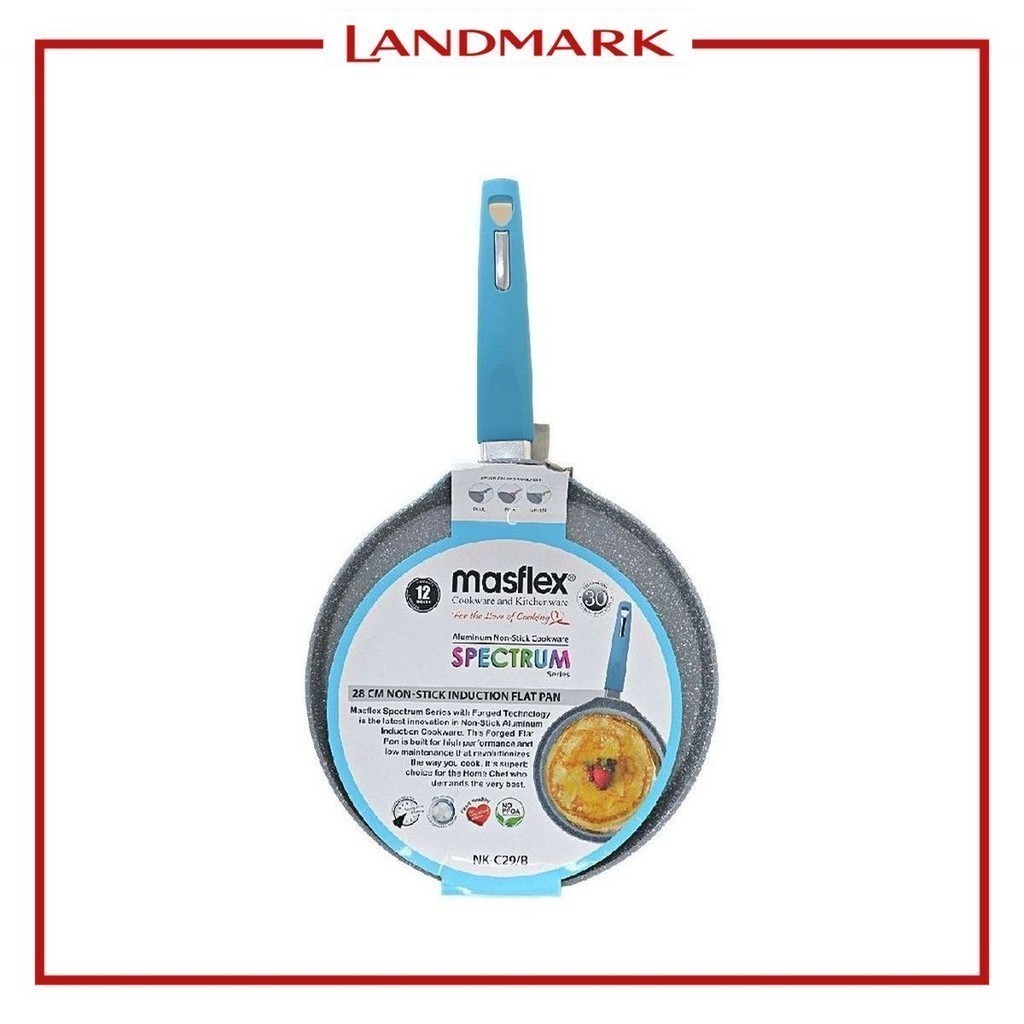 Masflex Spectrum Induction Flat Pan 28cm - Blue 48 x 28 x 2cm | Shopee ...