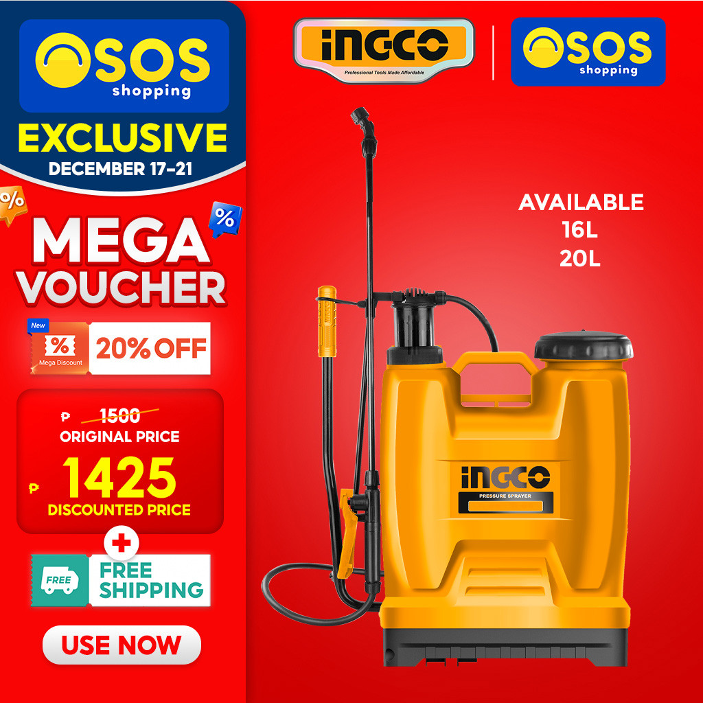 INGCO by OSOS 16L-20L Manual Knapsack Garden Disinfectant Sprayer ...