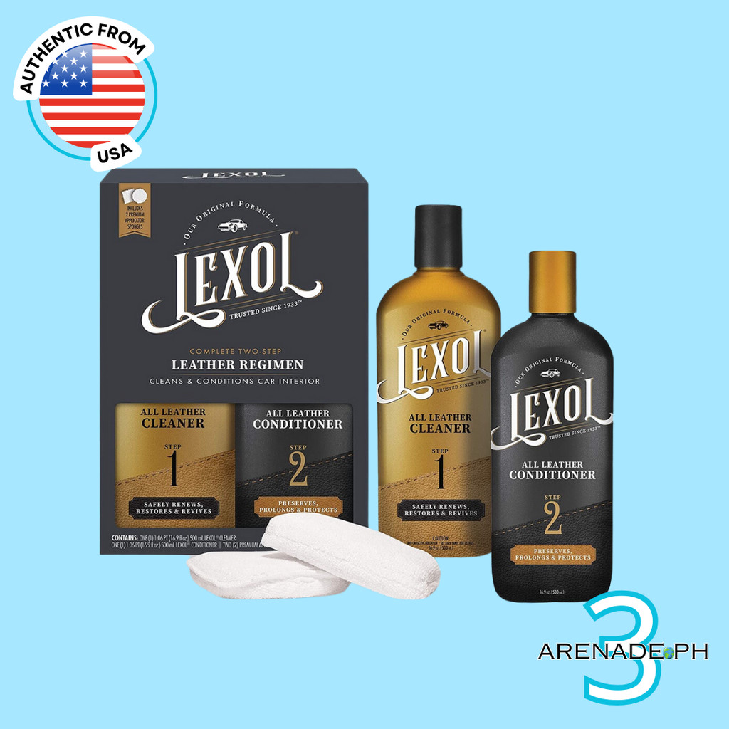 Lexol Complete Two-Step Leather Regimen Care Kit Conditioner & Cleaner ...