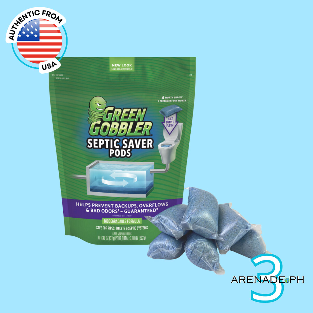 Green Gobbler Septic Saver Septic Tank Treatment Pacs, 6 Pre-Measured ...