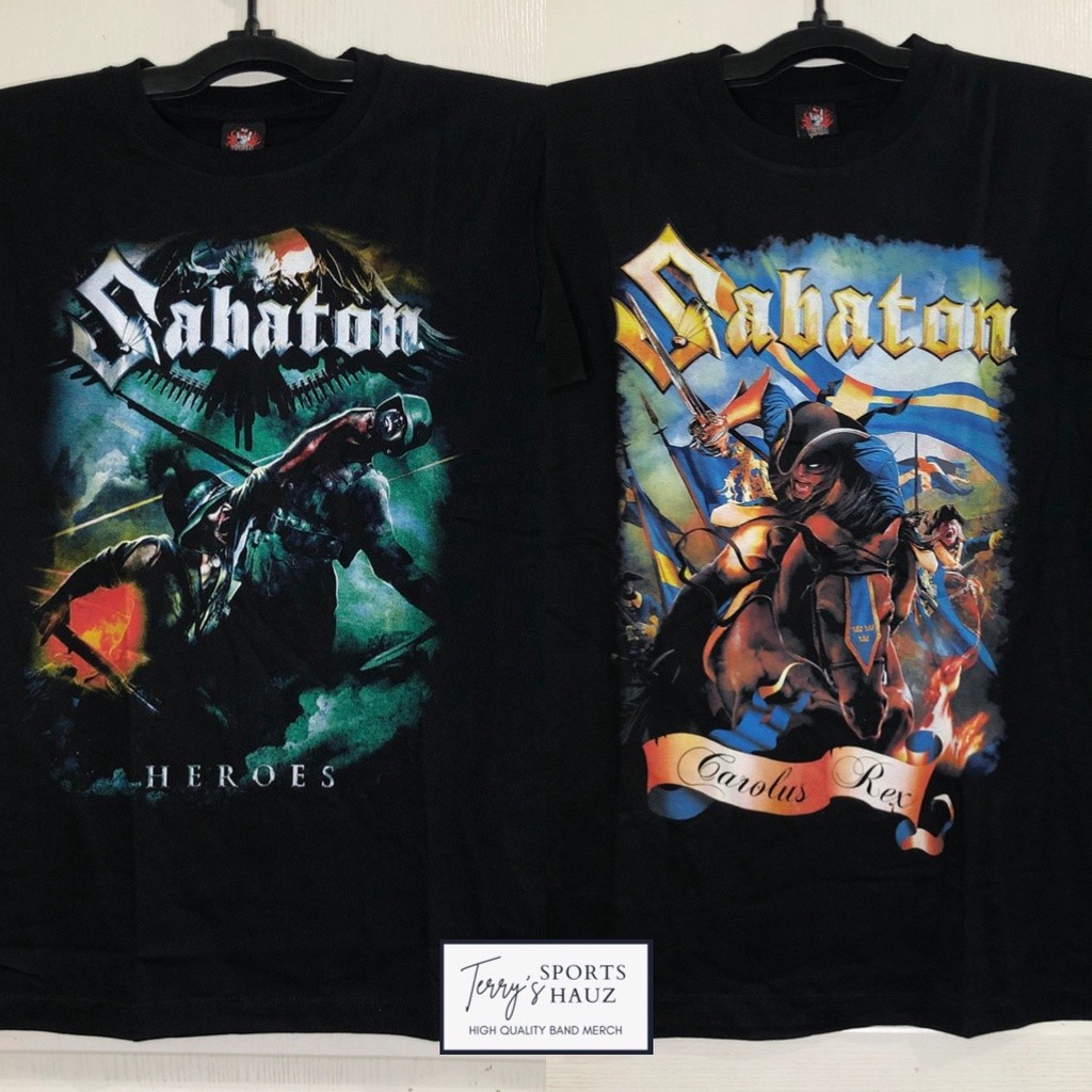 SABATON ROCK YEAH BAND SHIRTS ASSORTED DESIGNS | Shopee Philippines