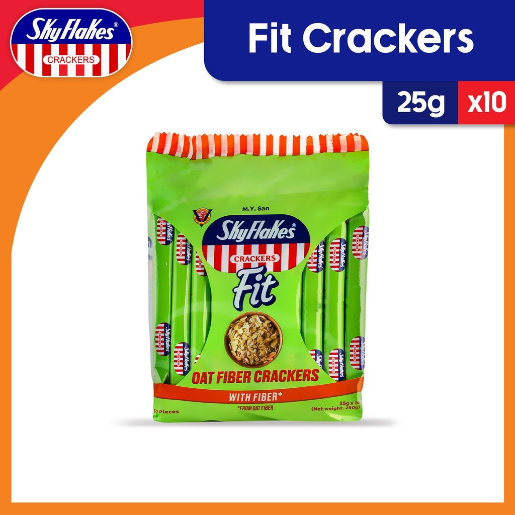 Skyflakes Fit Crackers Oat Fiber 25g x 10 | Shopee Philippines