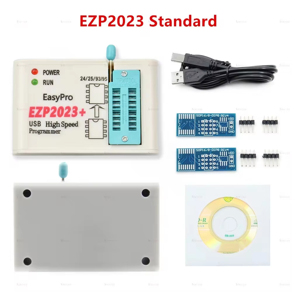 유EZP2023 USB Programmer Original SPI Full Set 12 Adapter Support 24 25 93 95 EEPROM Flash Bios B ...