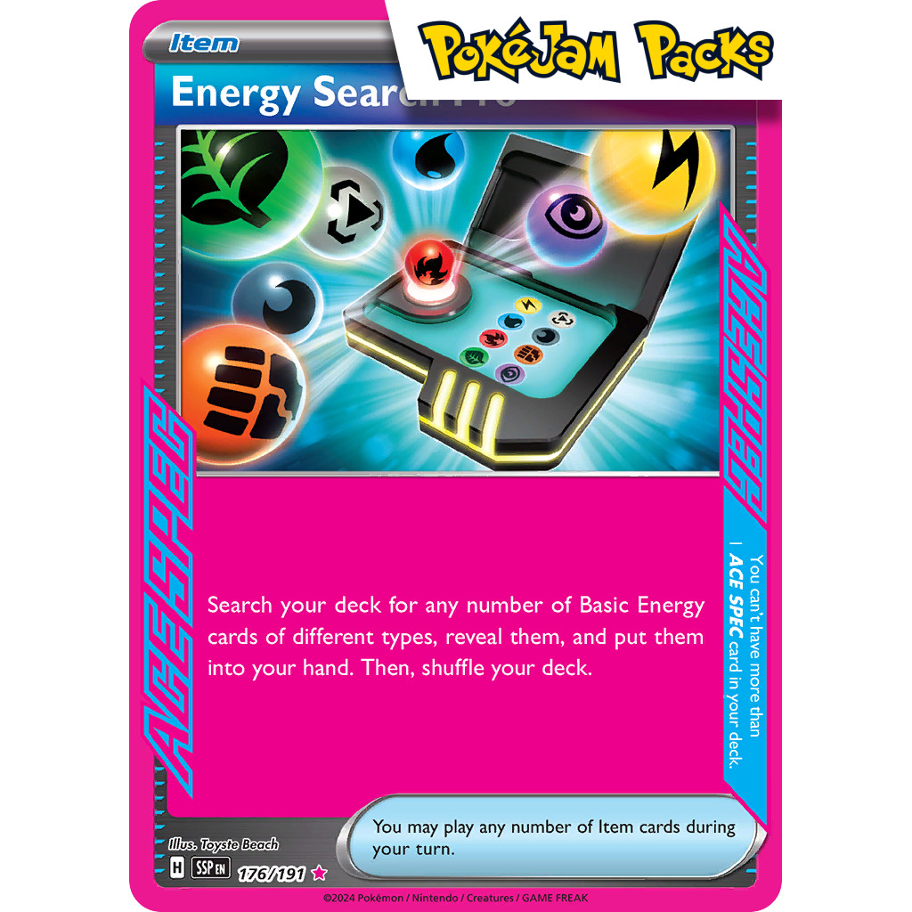 Energy Search Pro - 176/191 - Ace Rare - Surging Sparks - Pokémon TCG ...