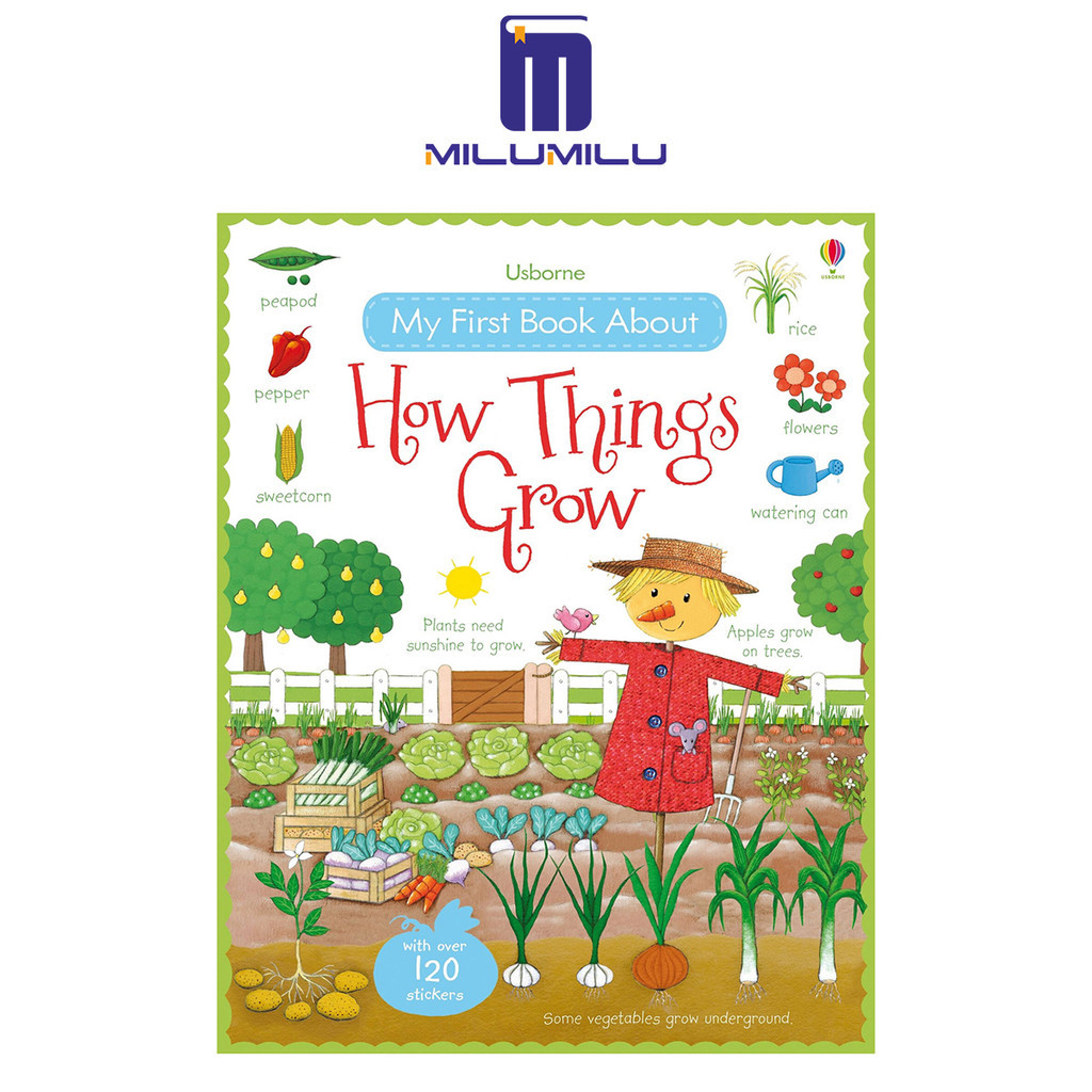 Usborne Original Popular Books First Sticker Book How Things Grow ...