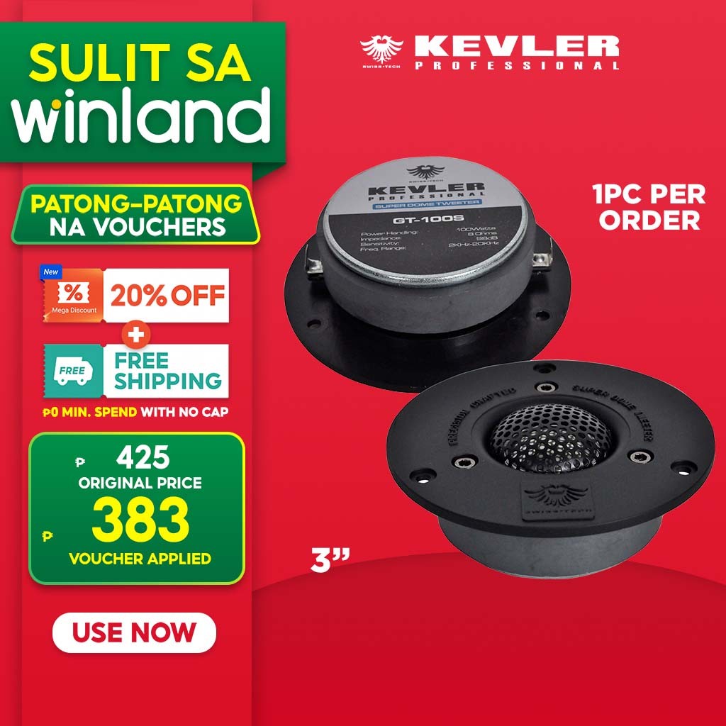 Kevler by Winland 1pc 3" Inches Dome Tweeter Speaker 100W 8 Ohms GT ...