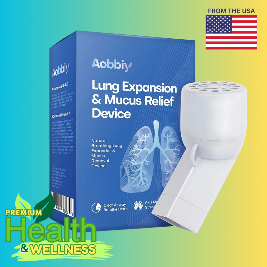 Aobbiy Lung Expansion & Mucus Relief Device - 1 Box (Packaging May Vary ...