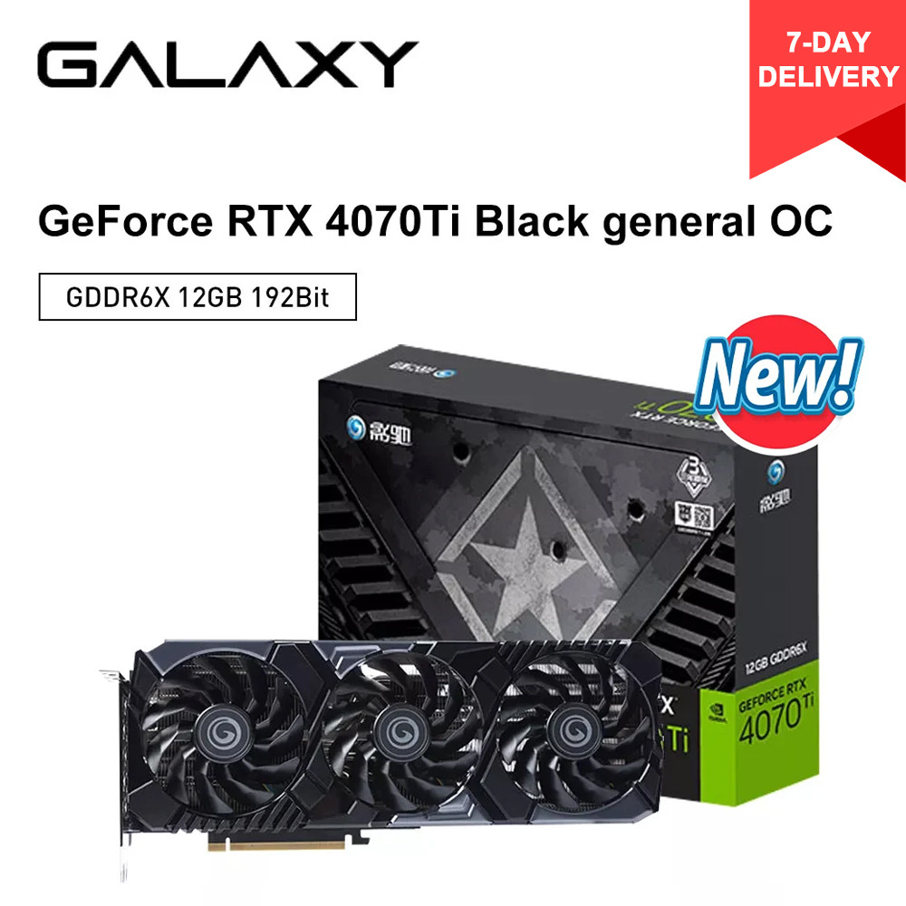 ☸GALAXY RTX 4070 Ti Black General OC Video Cards GDDR6X 12GB 192Bit NVIDIA GeForce 4070Ti Gaming ...
