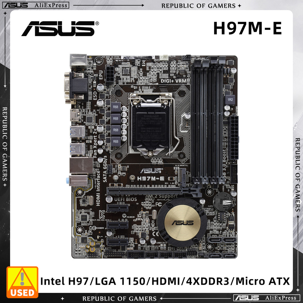♠ASUS H97M-E Micro ATX Motherboard With LGA 1150 Socket for Intel 4th ...