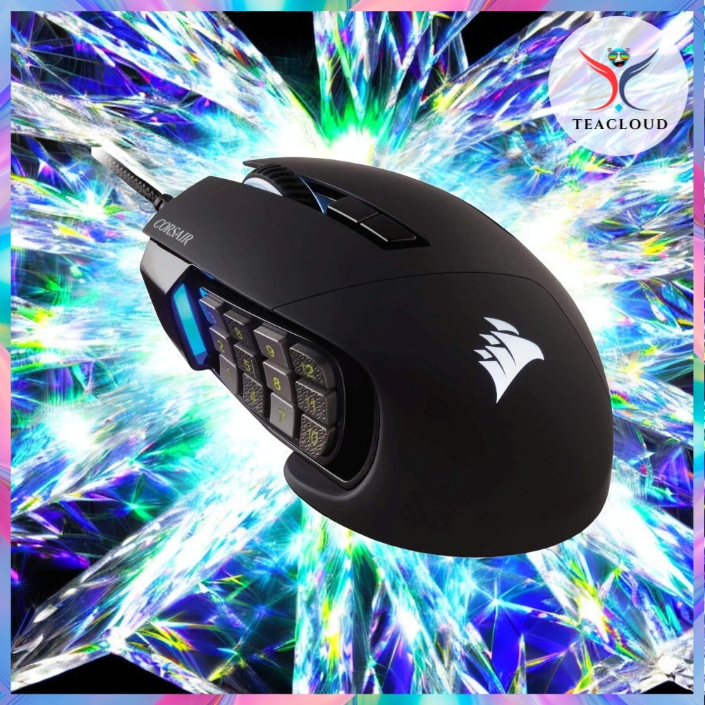 Corsair SCIMITAR RGB ELITE USB Gaming Mouse with Multi-Button RGB Lighting - CH-9304211-AP MS431 ...