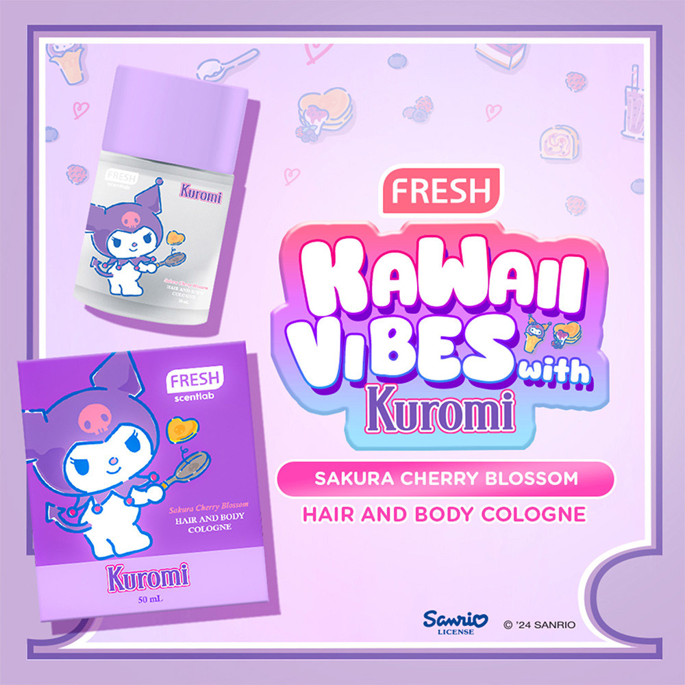Fresh Kuromi Sakura Cherry Blossom Hair and Body Cologne 50 mL | Shopee ...