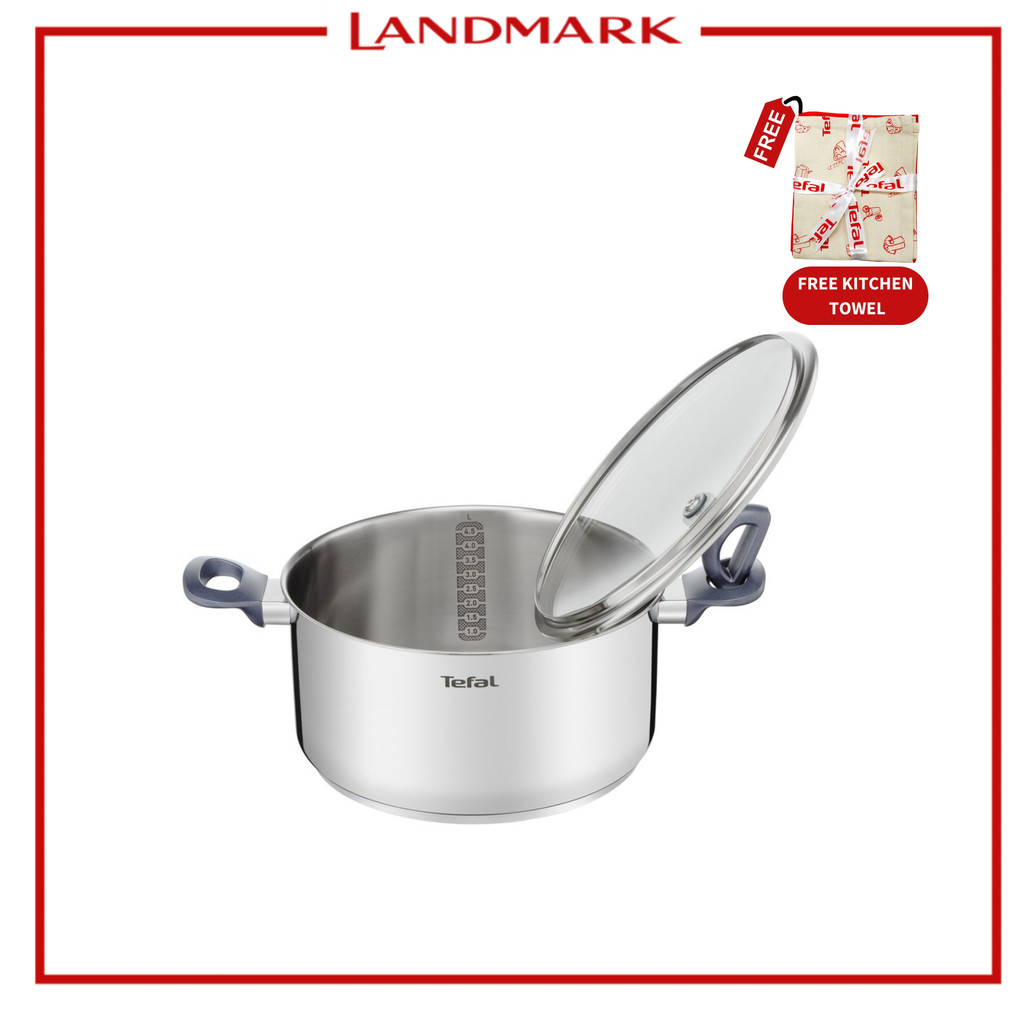 Tefal Daily Cook Max Collection Stew Pot 24cm with Glass Lid with Free ...