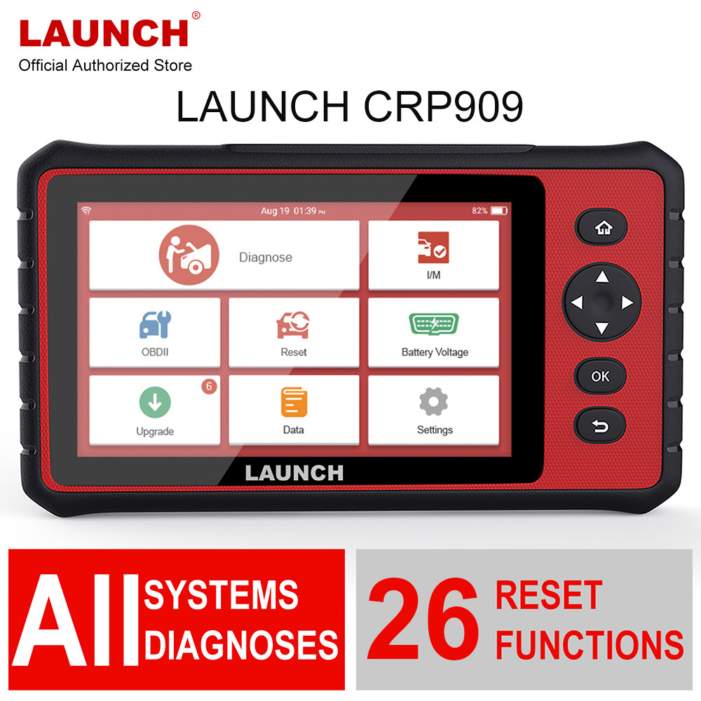 ☾LAUNCH x431 CRP909C OBD 2 Scanner Professional Garage Tools Automotive ...