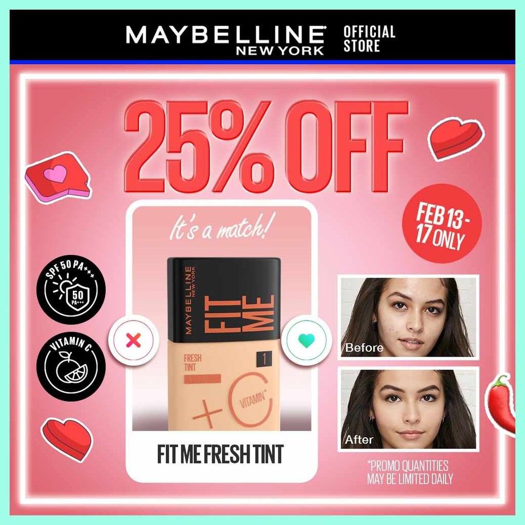 Maybelline,oS{Fit>kk!Me`c;Fresh&Tint&with&Vitamin&C&Skin Tint ...