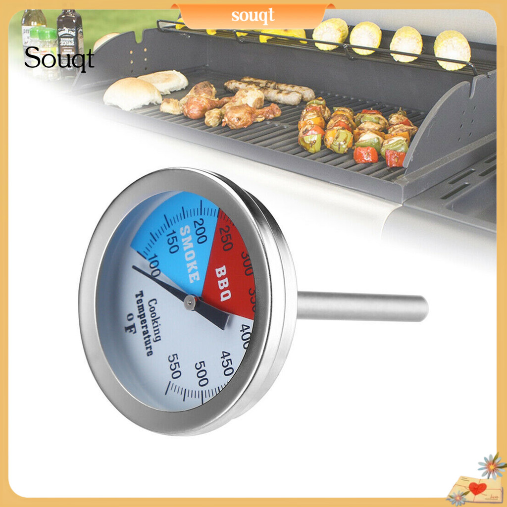 Easy Reading BBQ Thermometer Gauge Quick Response Stainless Steel 3 ...