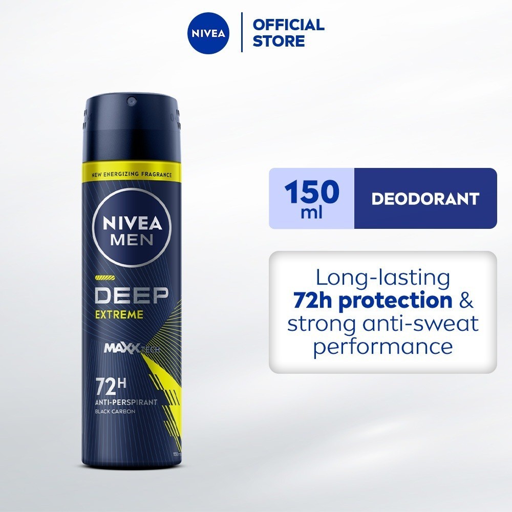 NIVEA MEN Deep Extreme Deodorant Spray, 150ml | Shopee Philippines