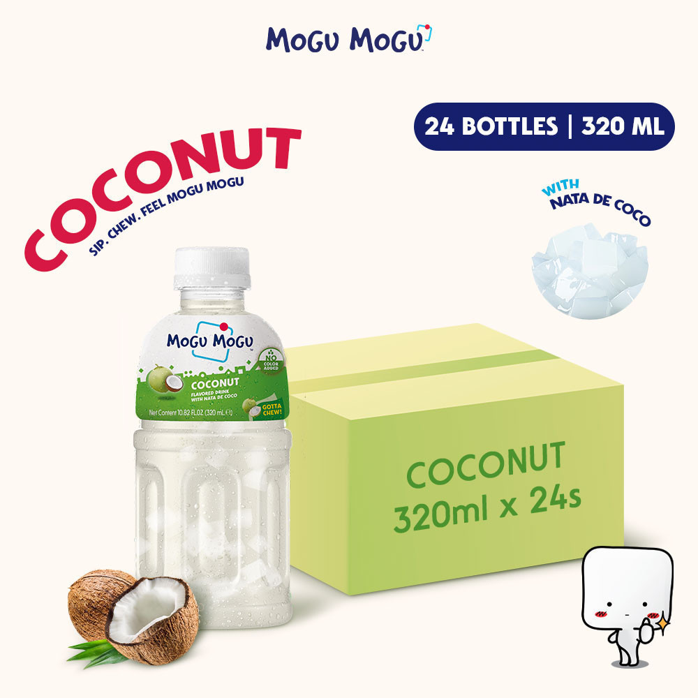 Mogu Mogu Coconut Nata de Coco Juice Drink 320ml x 24 bottles | Shopee Philippines