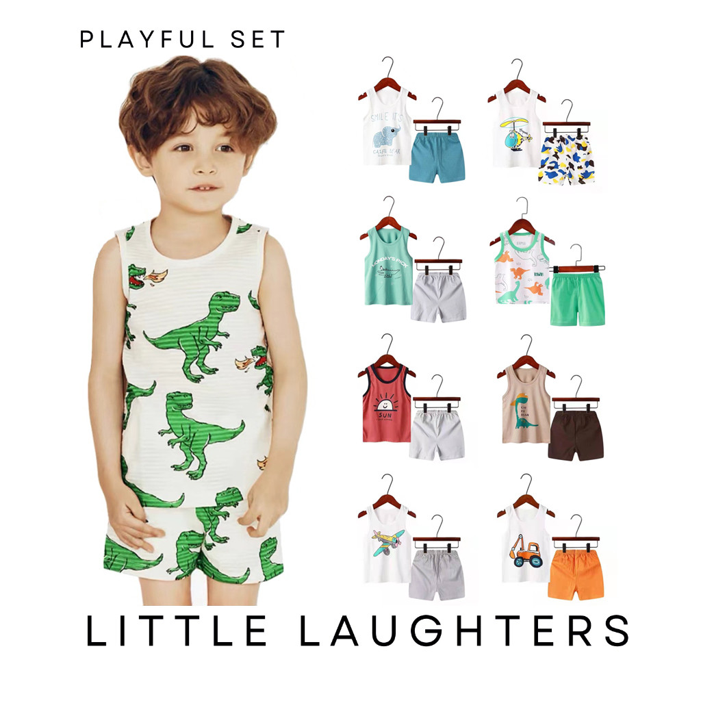 Baby Corp (0-4Y) Boy Clothes Terno for Kids Boys Fashion Sando Shorts Set Summer Tshirt | Shopee ...