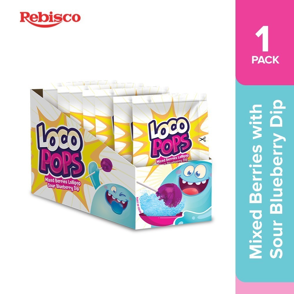 Loco Pops Mixed Berries with Sour Blueberry Dip 13.5g x 10 pcs | Shopee ...