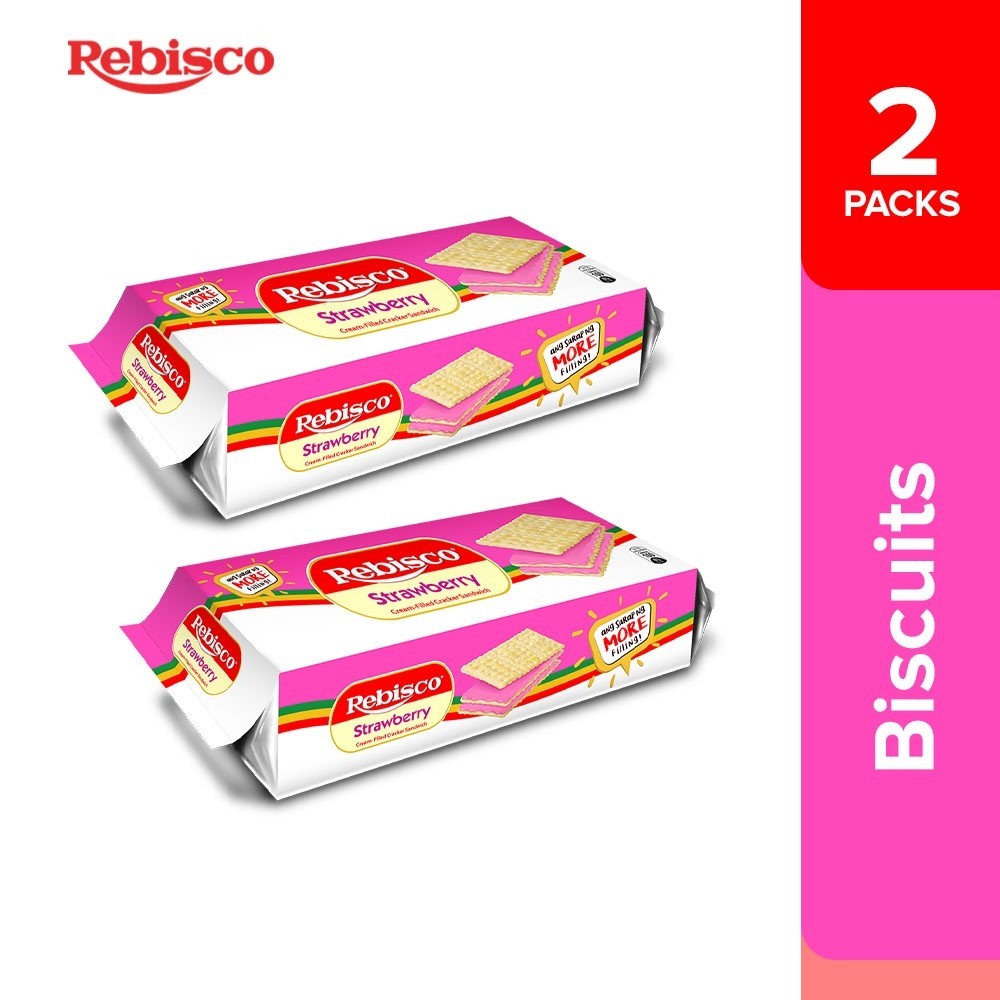 Rebisco Strawberry Sandwich 32g x 10pcs (Set of 2) | Shopee Philippines