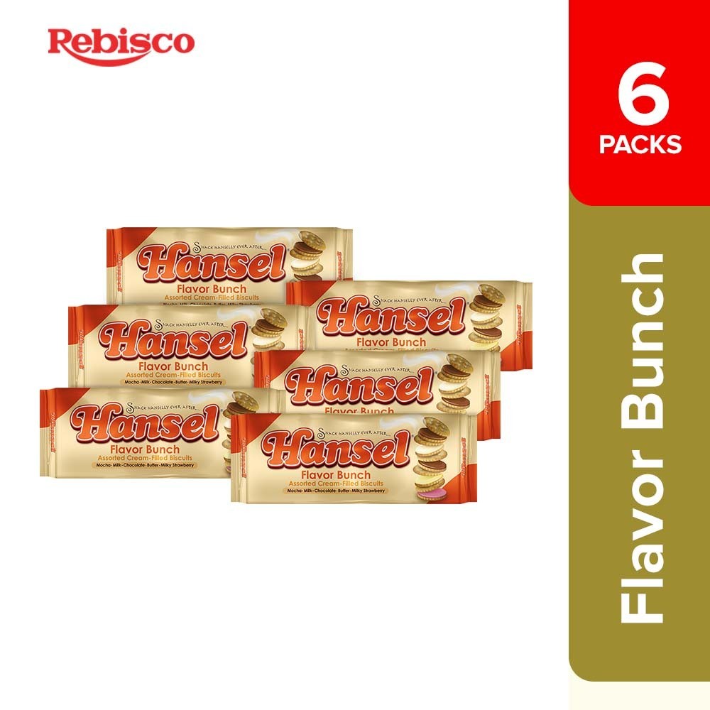 Hansel Flavor Bunch Sandwich Round Biscuit 31g x 10pcs (Set of 6 ...