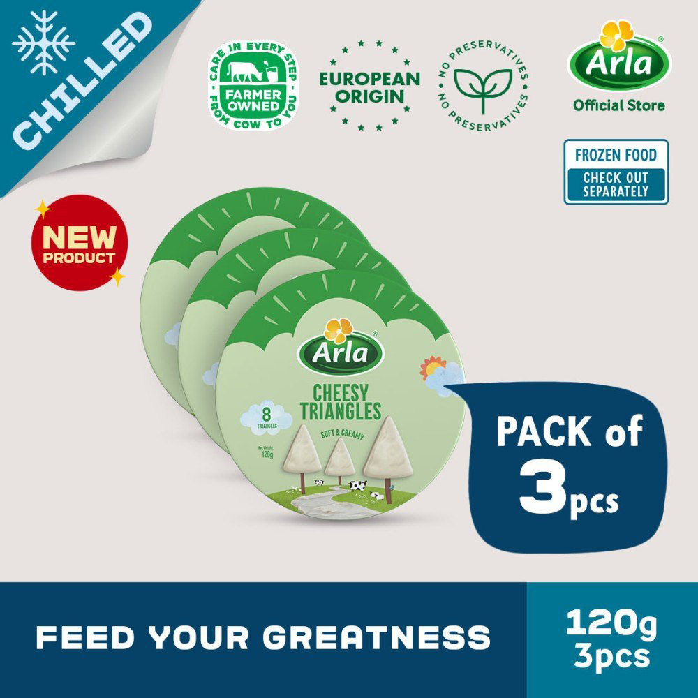 Arla Cheesy Triangles 120g 3-Pack | Shopee Philippines