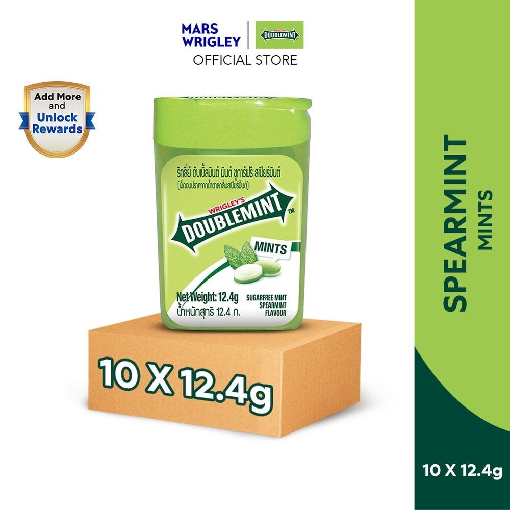 DOUBLEMINT® Mints Spearmint Candy 20s [Bundle of 10] | Sugar-free Mint ...