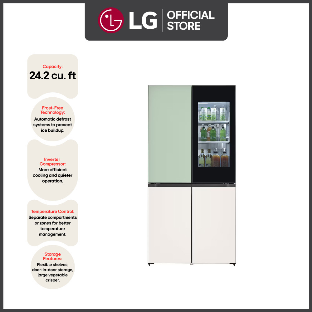LG Objet Collection French Door InstaView™ Refrigerator 24.2 Cu. Ft ...