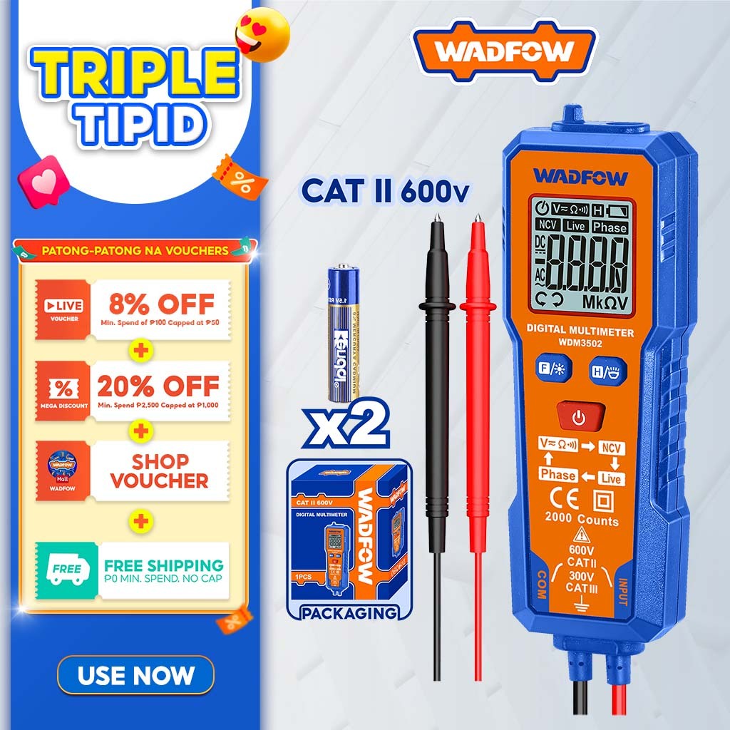 Wadfow WDM3502 Digital Multimeter Tester Multi Tester for Electrical ...
