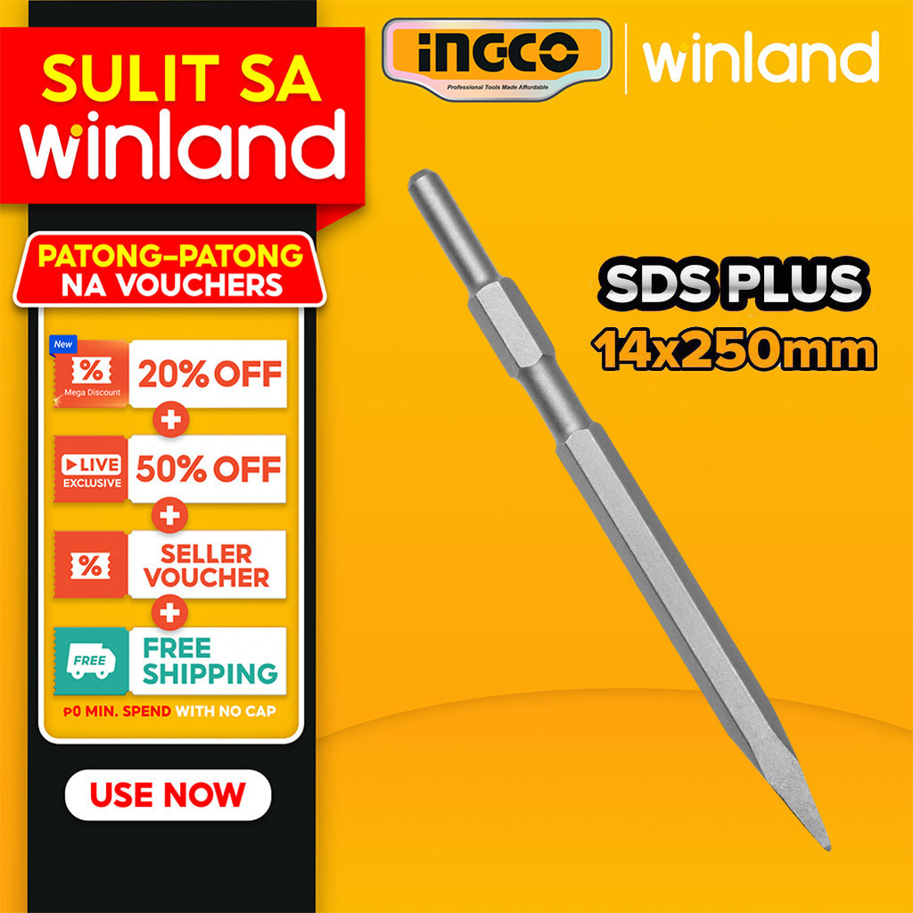 Ingco by Winland SDS Plus Chisel 14x250mm Pointed DBC0112501 SOLD PER ...