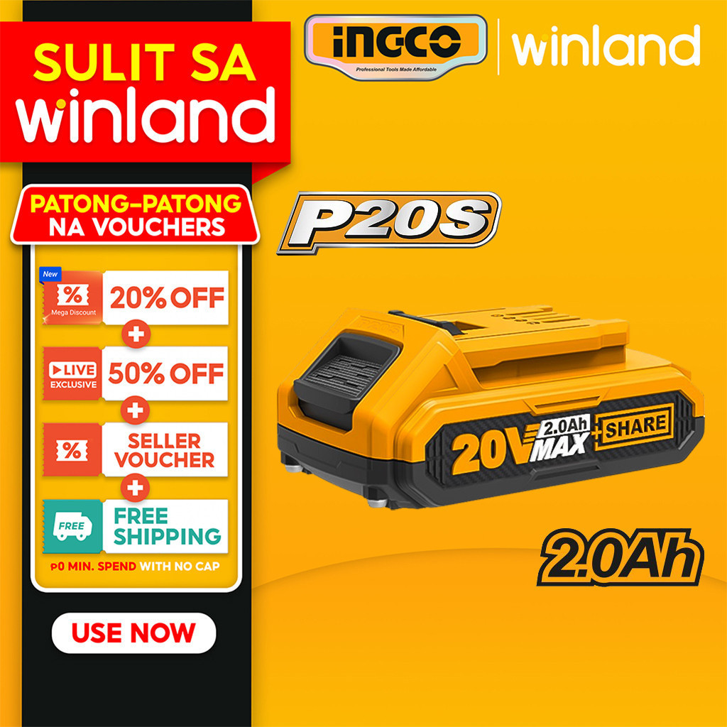 Ingco by Winland 20V Lithium-Ion Battery Pack (FBLI2001) ING-HT ...