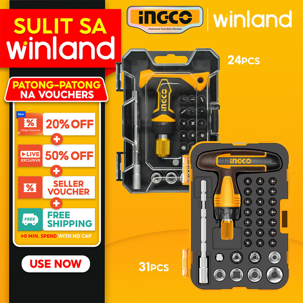 Ingco by Winland 24pcs/31pcs T-handle Wrench Screw driver Set ...