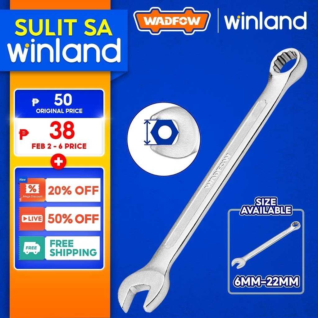 Wadfow by Winland 6mm to 22mm Combination Spanner Polished and Chrome ...
