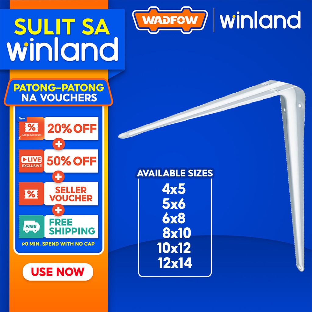 Wadfow by Winland Heavy Duty Shelf Support Brackets with 6-Fixing ...