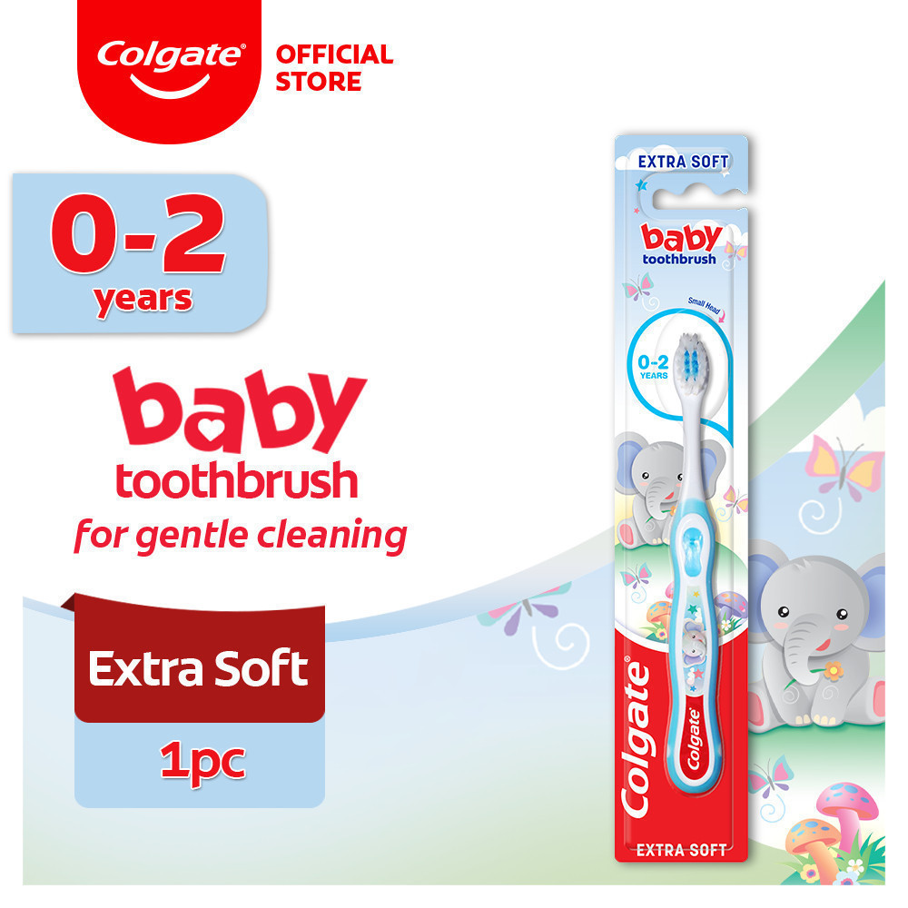 Colgate Baby (0-2 Years) Toothbrush, Extra Soft Bristles, Small Brush ...
