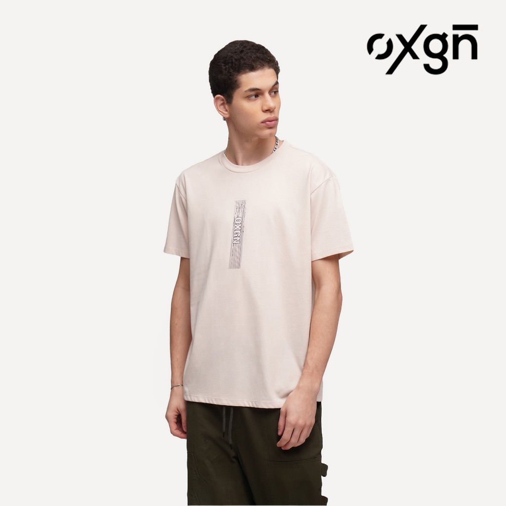 OXGN Logo Graphic T-Shirt For Men (Latte Brown) | Shopee Philippines