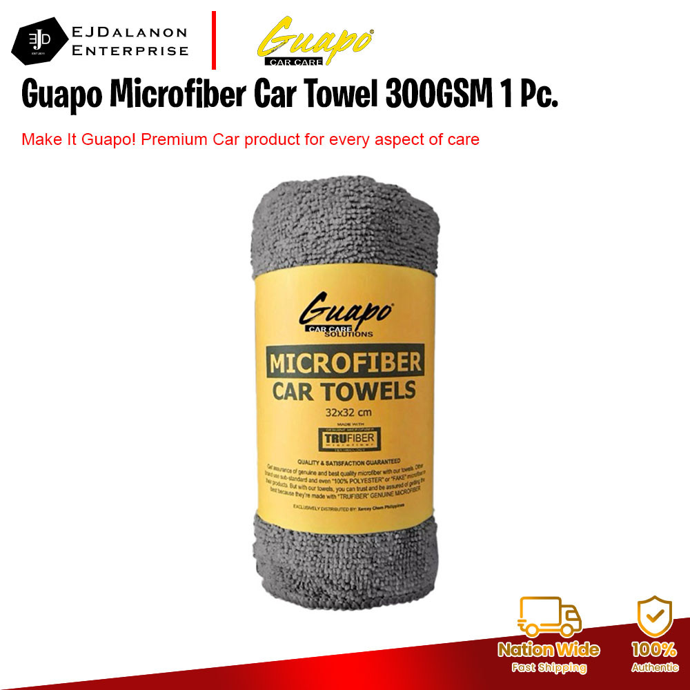 Guapo Microfiber Car Towel 300GSM Gray | Thintech Assorted Color ...