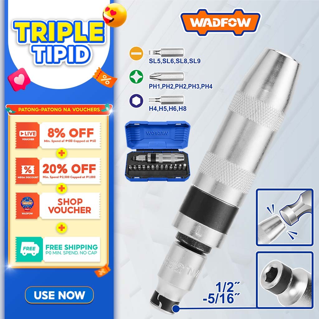 Wadfow WYM1B13 Set of 13PCS Cr-V Material Impact Driver Set | Shopee ...