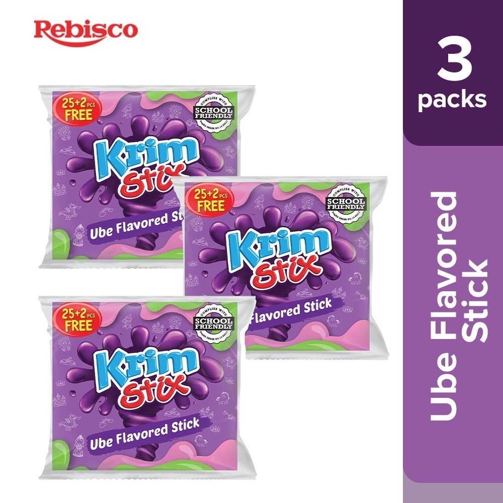 Krimstix Ube 4.8g x 25+2pcs/refill bag (Set of 3) | Shopee Philippines