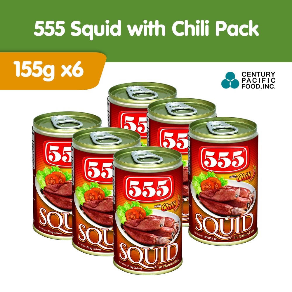 555 Squid with Chili 155g (Pack of 6) | Shopee Philippines