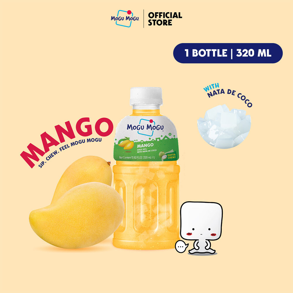 Mogu Mogu Mango Nata de Coco Juice Drink 320ml x 1 bottle | Shopee Philippines